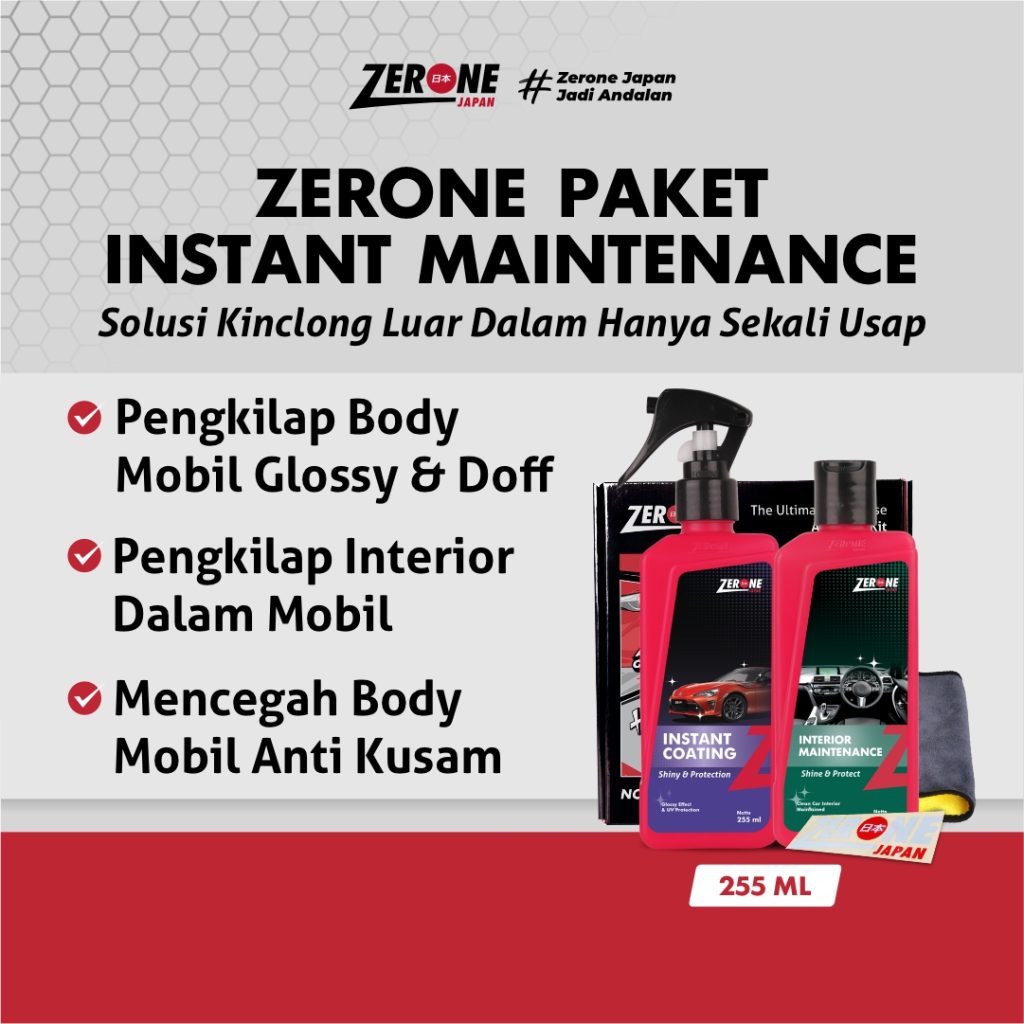 Zerone Paket Instant Maintenance 255ml - Pengkilap Body Mobil - Zerone ...