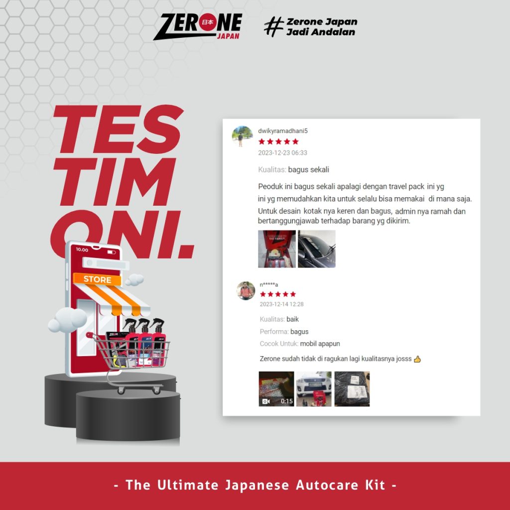 Zerone Paket Coating 255ml - Kit Pengkilap Body Motor Efek Daun Talas ...